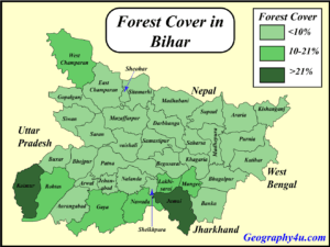 Forest in Bihar: Detailed summary with map | Geography4u- read ...