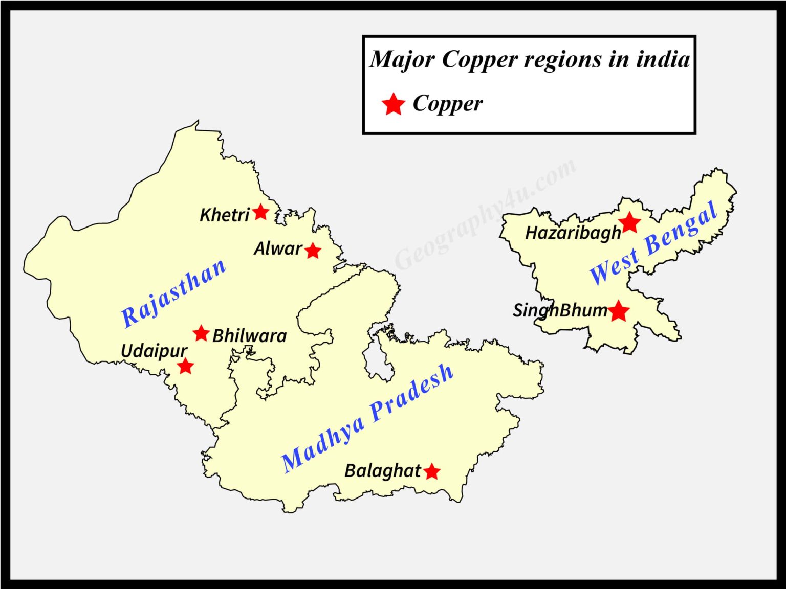 Major mineral resources of India with maps | Geography4u.com